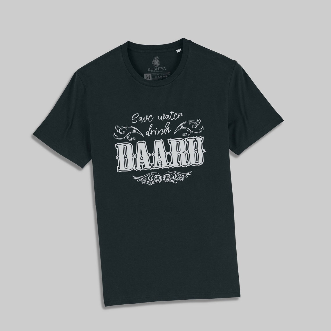 Save Water Drink Daaru Black T-shirt Desi Style Indian - Etsy UK