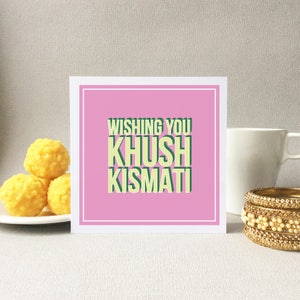 Good Luck Card, Wishing You Khush Kismati, Indian Good Luck Card ...