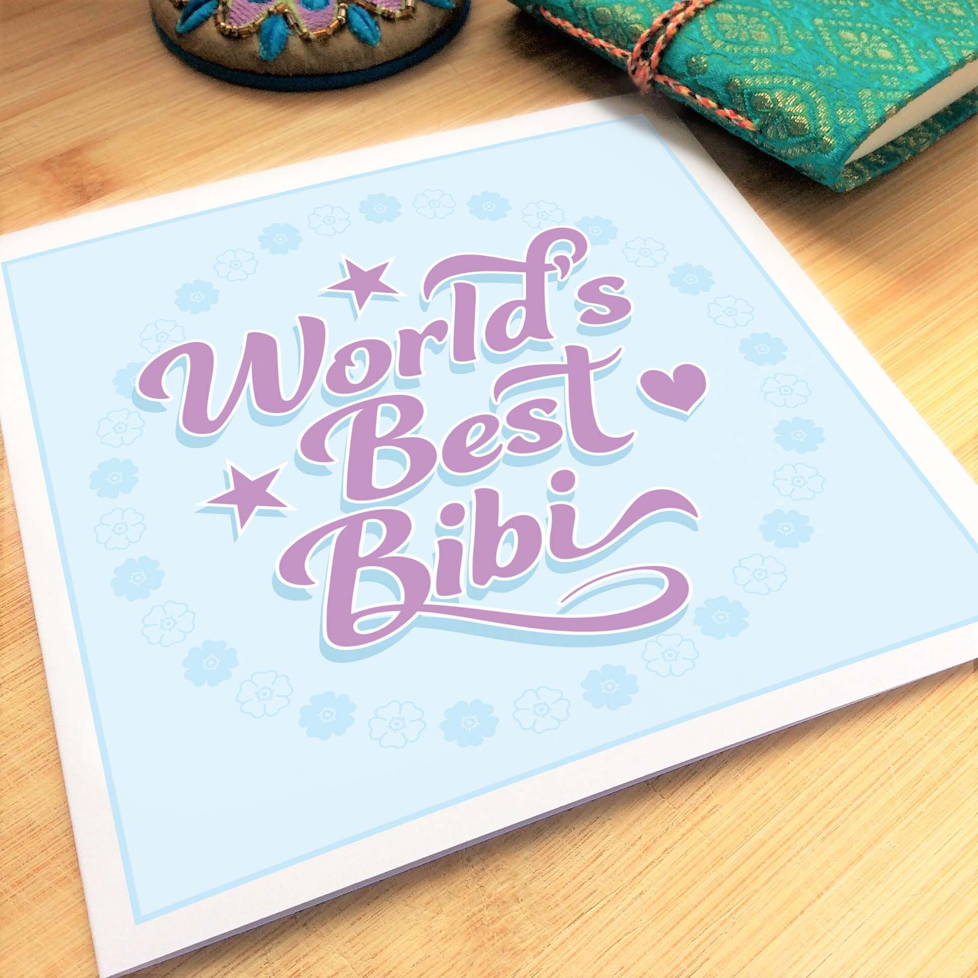 World's Best Bibi / Dadi / Nani Card for Grandma South - Etsy UK