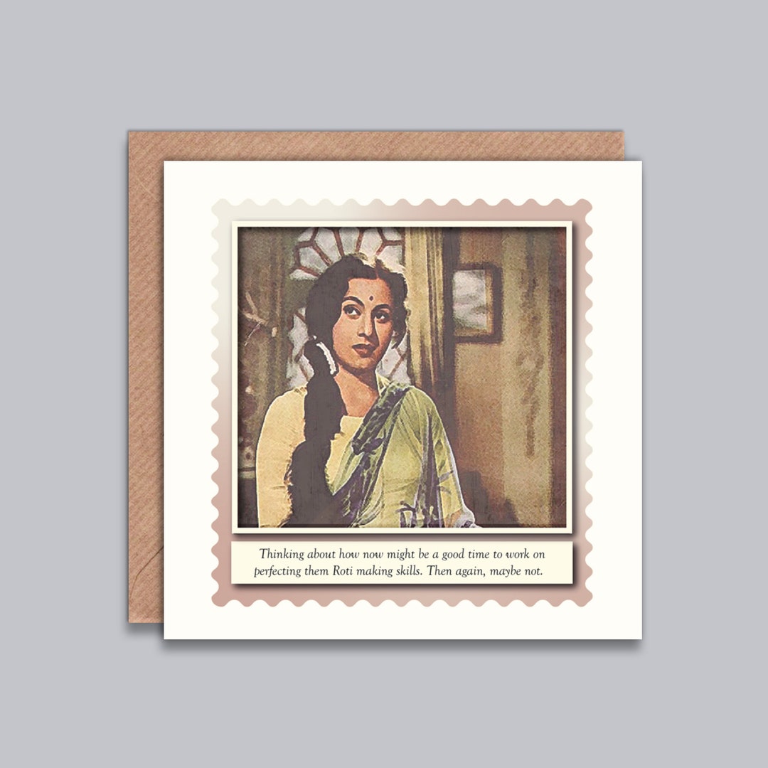 Perfect Roti Making Skills - Vintage Bollywood Style Card, Birthday ...