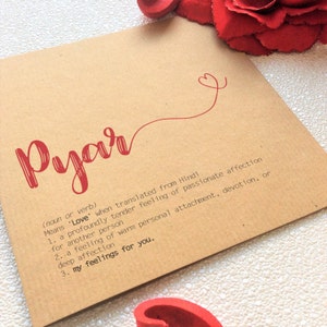 Hindi Love Card - Pyar, Definition, Meaning, Anniversary, Valentines ...