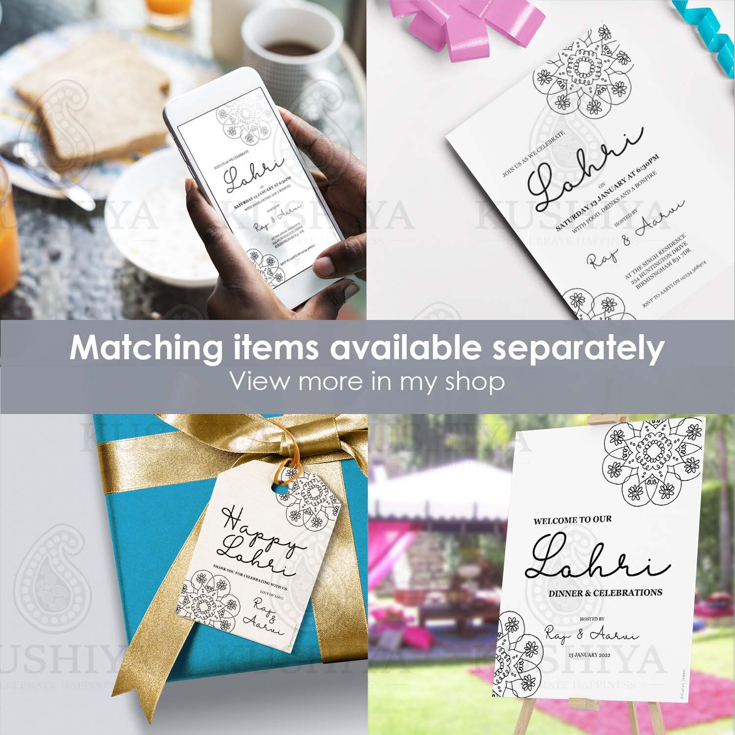 Simple Mandala Lohri Invitation Lohri Party Editable Edit - Etsy UK