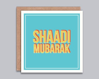 Personalised Nikkah Card, Nikkah Mubarak, Shaadi Mubarak, Nikkah Gift ...