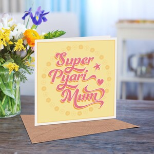 Super Pyari Mum / Mom - Card for Mum, Mother's Day, Birthday, Thank You ...