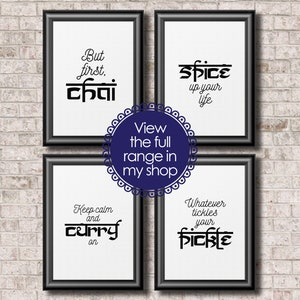 Chai Tea Print but First Chai, Wall Art Print, Home Decor, Indian ...