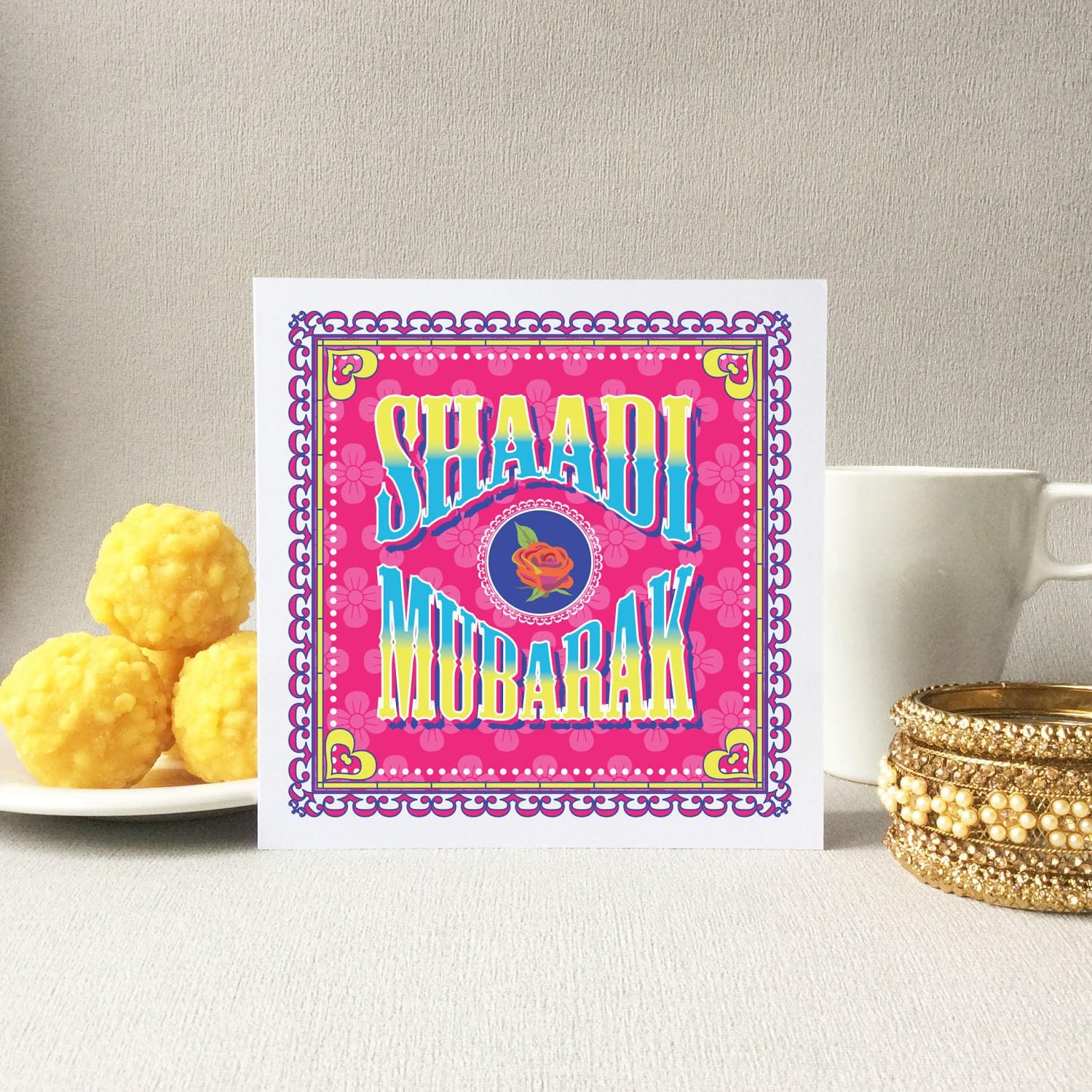 Indian Wedding Congratulations Card Shaadi Mubarak Muslim | Etsy
