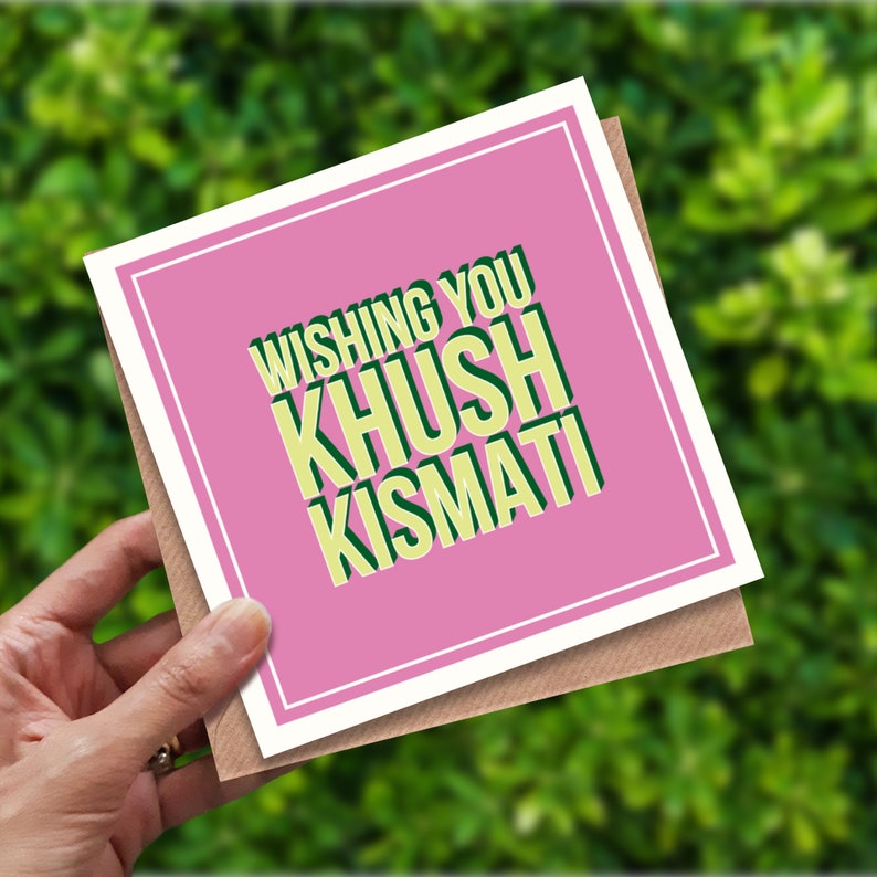 Good Luck Card, Wishing You Khush Kismati, Indian Good Luck Card ...