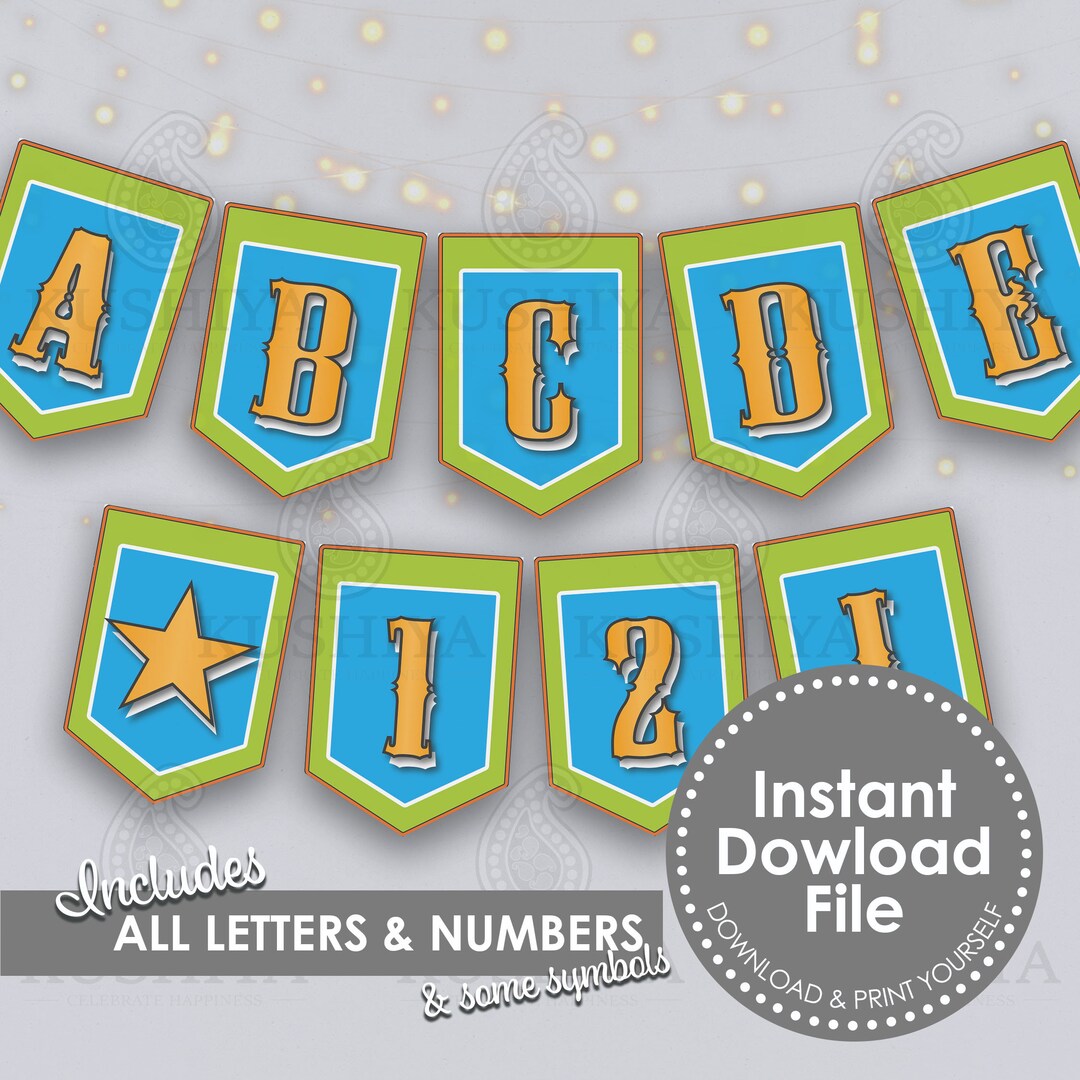 All Letter Printable Bunting Flags -desi Party, Bollywood Theme ...