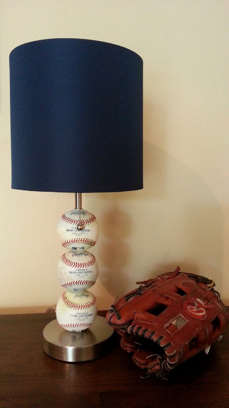 Baseball Themed Table Lamp - Etsy