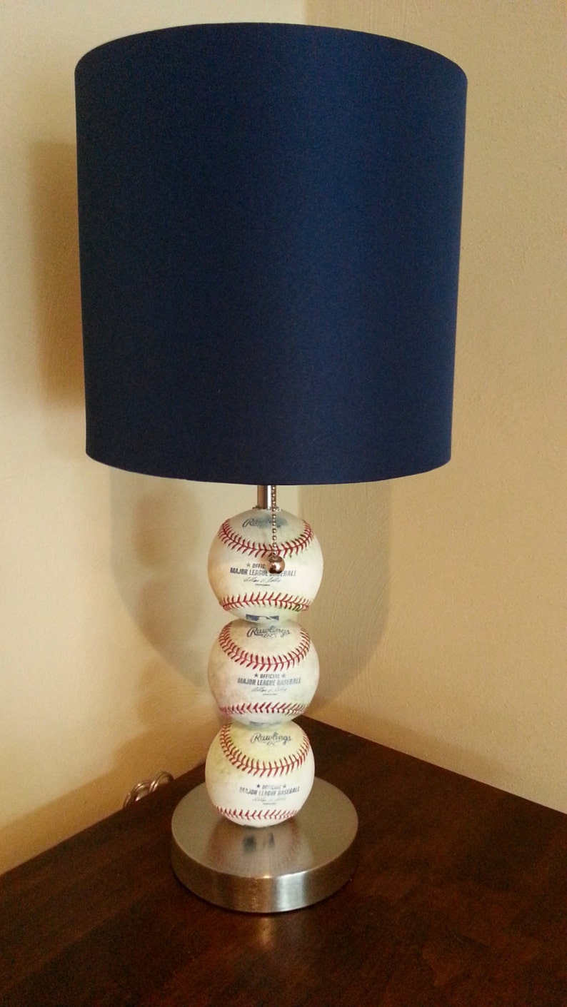 Baseball Themed Table Lamp - Etsy