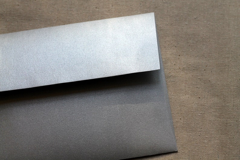 25 3x5 Metallic Silver Envelopes A1 / 4-bar Silver Envelope - Etsy