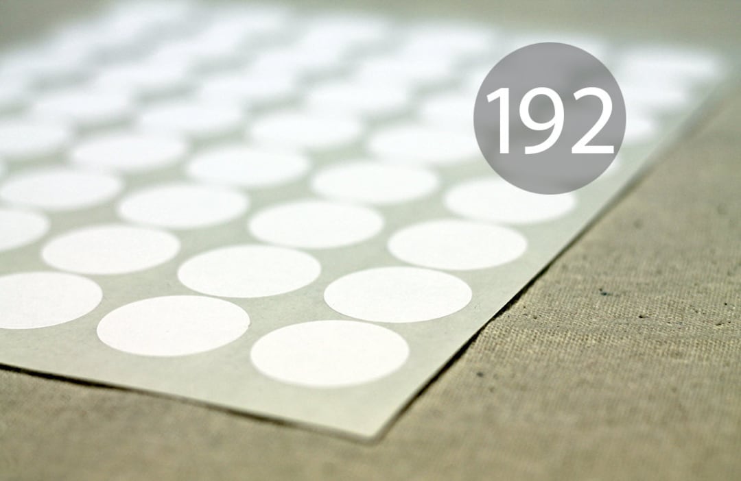 192 White Circle Stickers - 4 Full Sheets of 1.2" Round Labels - Etsy