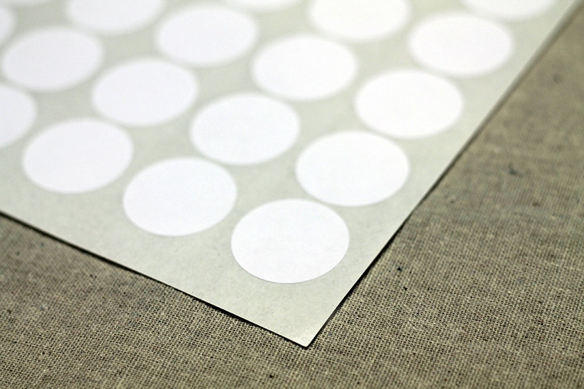 192 White Circle Stickers - 4 Full Sheets of 1.2" Round Labels - Etsy
