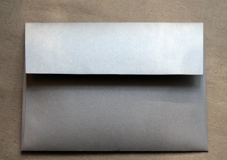 25 3x5 Metallic Silver Envelopes A1 / 4-bar Silver Envelope - Etsy