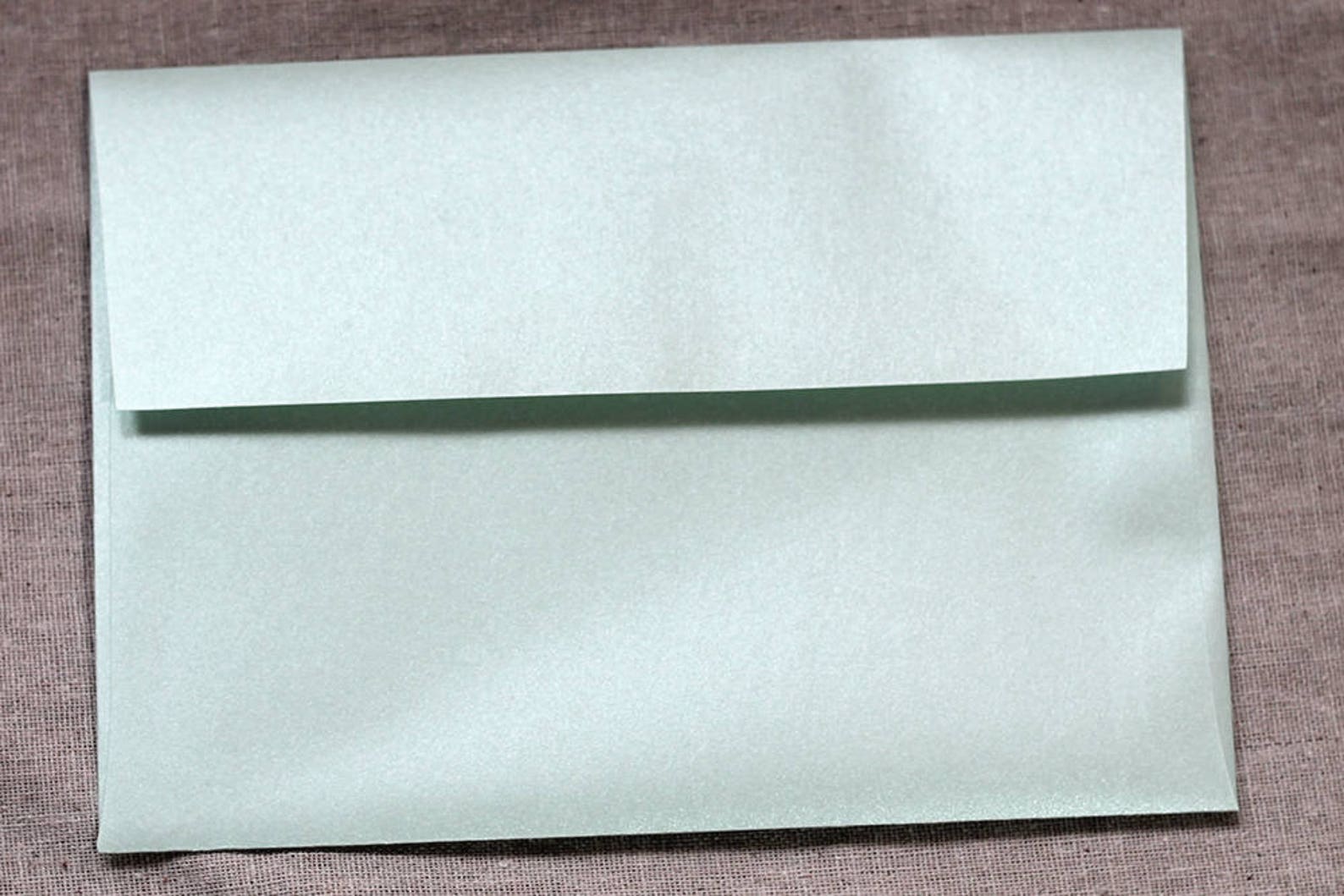 BULK 100 5x7 Mint Green Metallic Envelopes Shimmer A7 Mint | Etsy