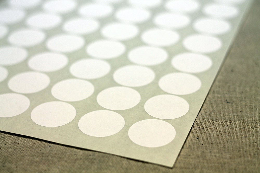 192 White Circle Stickers - 4 Full Sheets of 1.2" Round Labels - Etsy