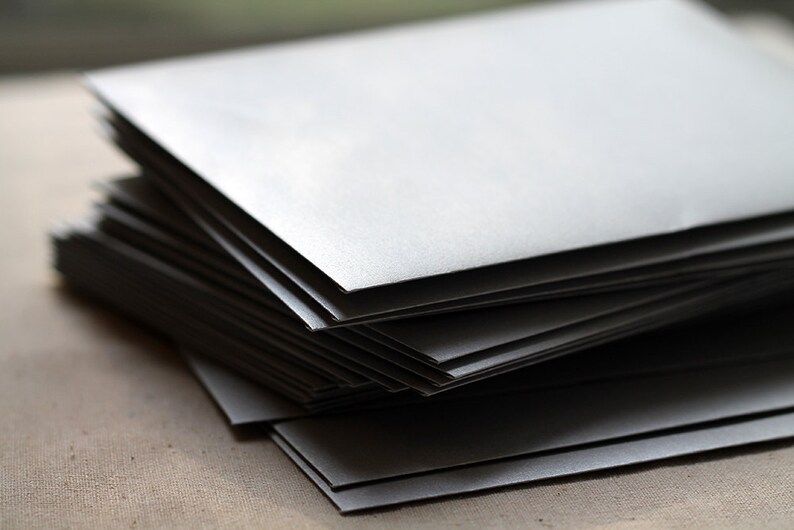 25 3x5 Metallic Silver Envelopes A1 / 4-bar Silver Envelope - Etsy