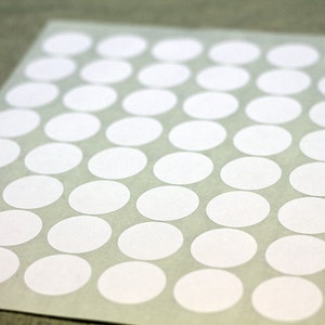 192 White Circle Stickers - 4 Full Sheets of 1.2" Round Labels - Etsy