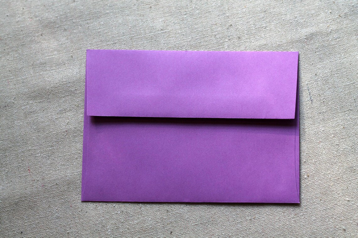 25 A2 Purple Envelopes - 4.375 X 5.75 Inches (4 3/8" X 5 3/4") - RSVP ...