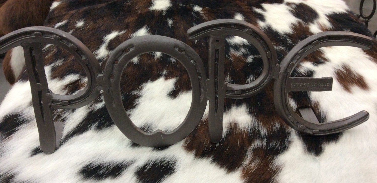 Horseshoe Letters Rustic Decor Western Home Decor Cowboy | Etsy