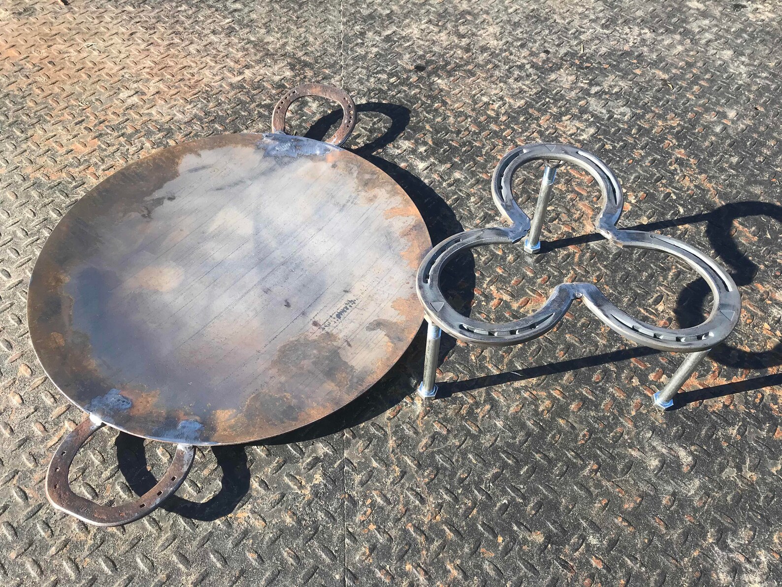 Cowboy Cooking Wok Horseshoe Campfire Holder Western Stir - Etsy