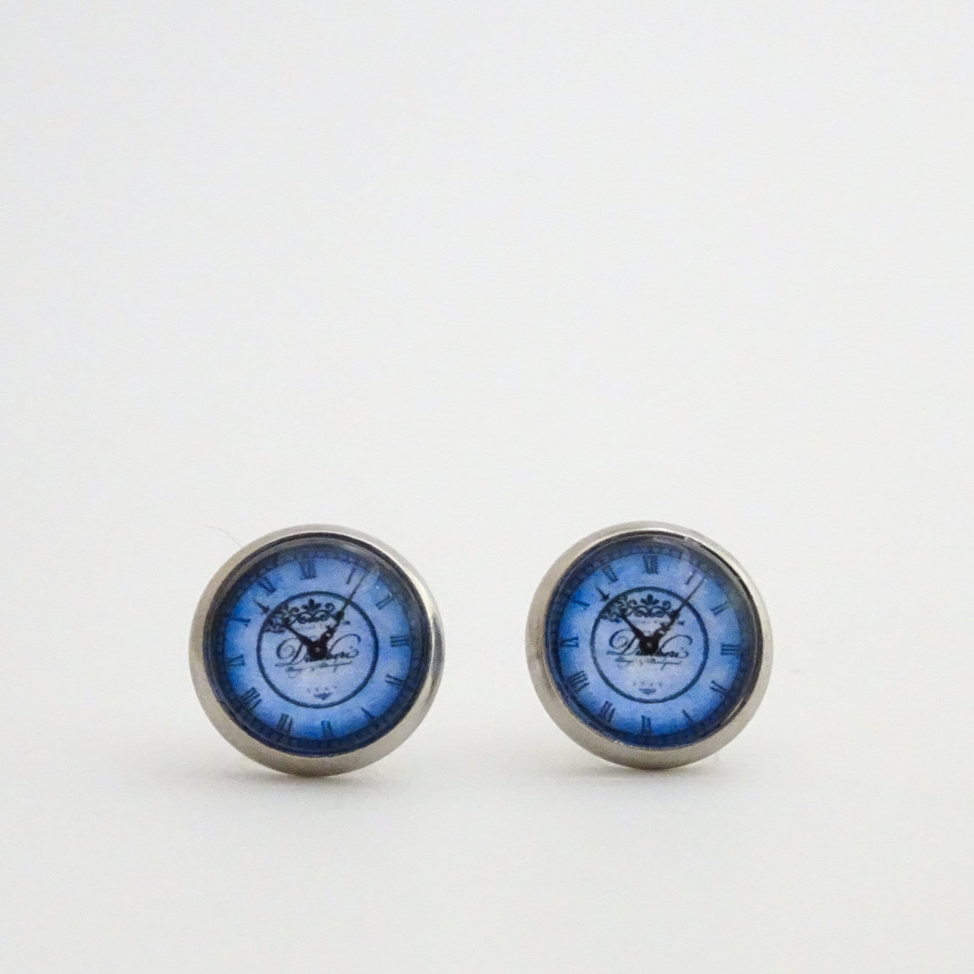 Clock Face Earrings Steampunk Watch Face Ear Studs - Etsy