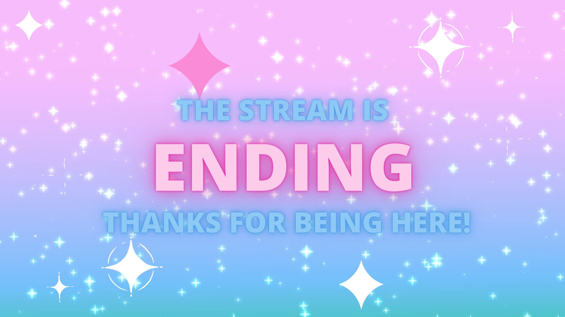 Animated Pink & Blue Kawaii Stars Twitch Package | Twitch Starting Soon ...