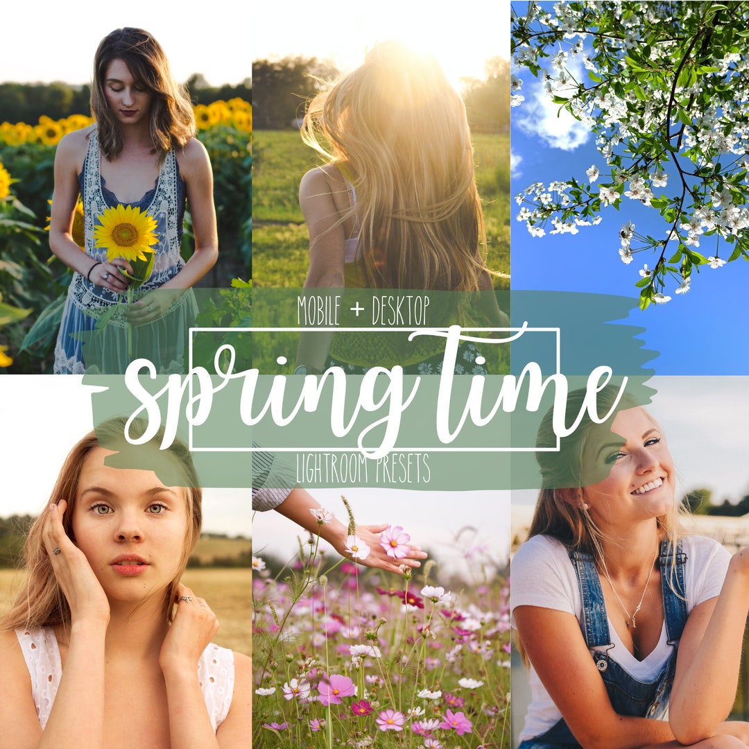 10 Lightroom Mobile + Desktop Presets Bundle - Spring Aesthetic ...