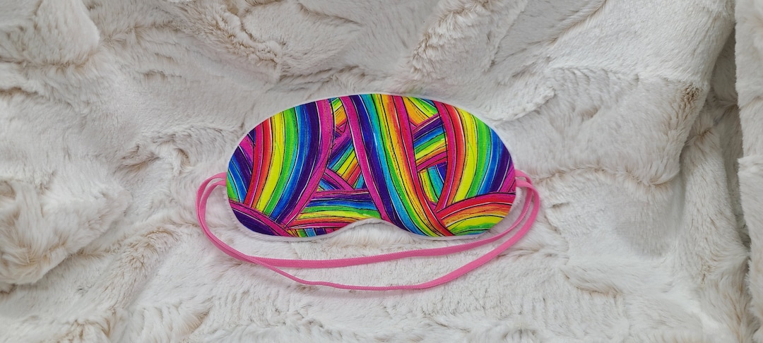 Rainbow Sleep Mask Childrens Sleep Mask Colorful Sleep Mask - Etsy