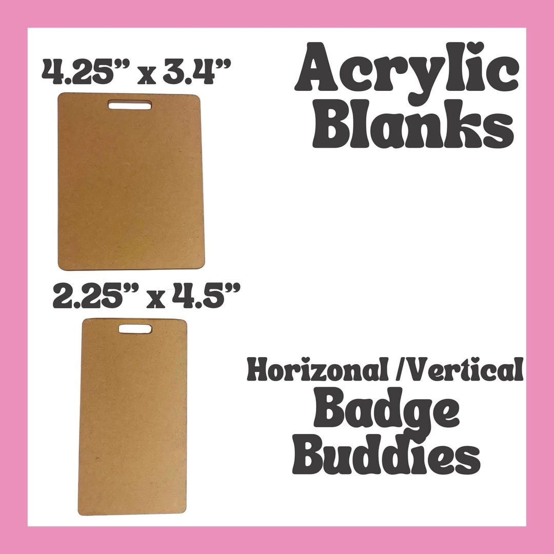 Acrylic Blank - Badge Buddy (3pc) - Etsy