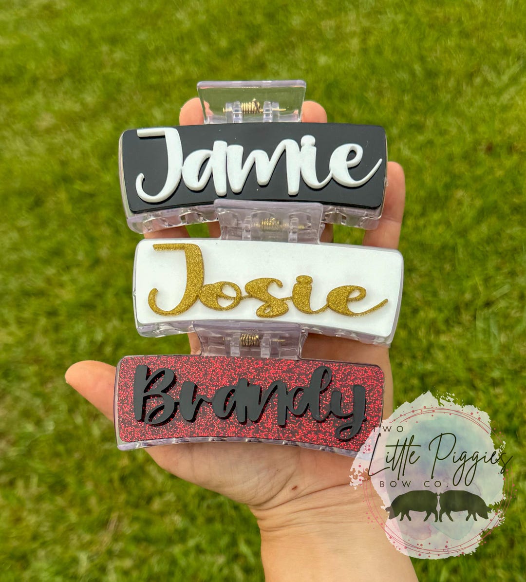 Custom Acrylic- Word Claw Clips - Etsy