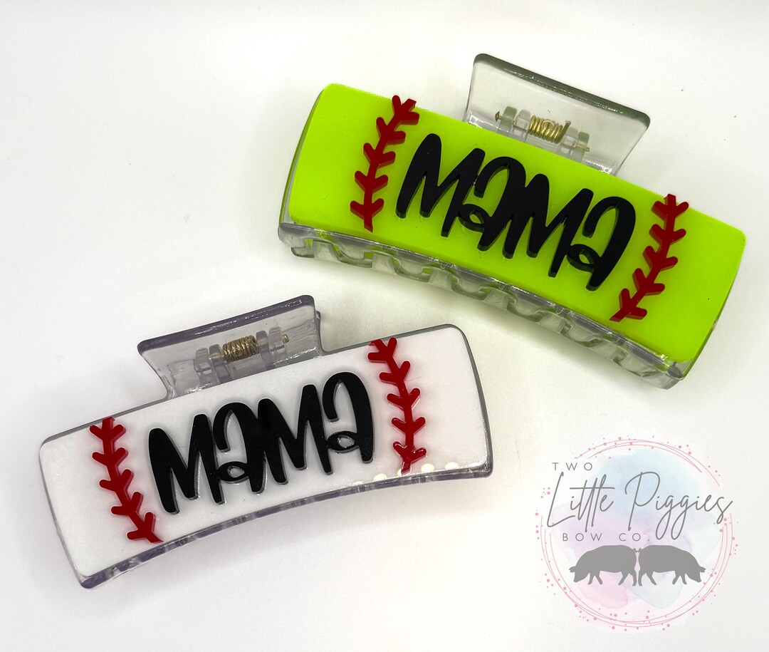 Custom Acrylic - Baseball/softball Claw Clip - Etsy