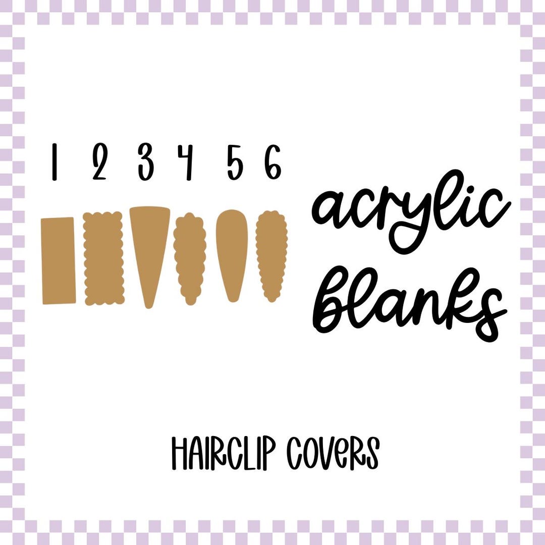 Acrylic Blank - Alligator Clip Covers - Etsy