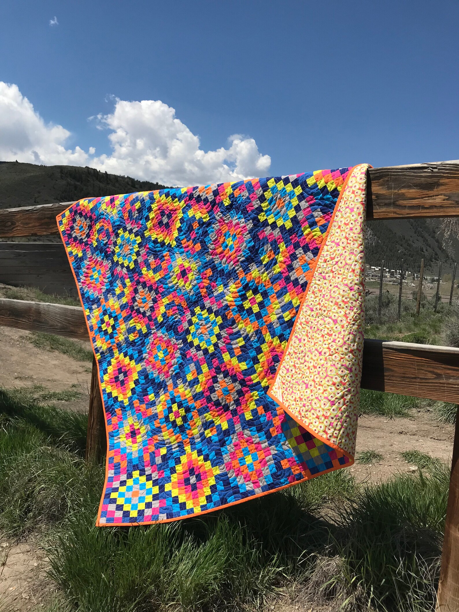 Modern Quilt Pattern world Tour One Block - Etsy