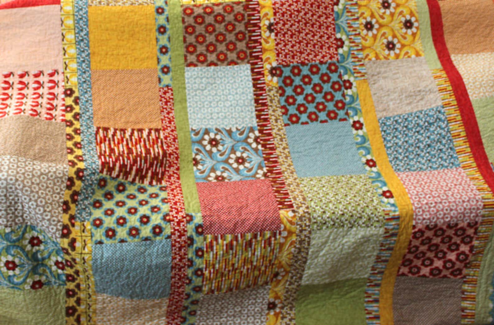 Modern Quilt Pattern - "boho Chic" - Easy & Fun Quilt Using Precuts ...