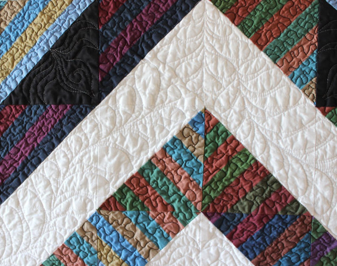 Modern Quilt Pattern - "stripey Hsts" - Wall Hanging Quilt, Geometric ...