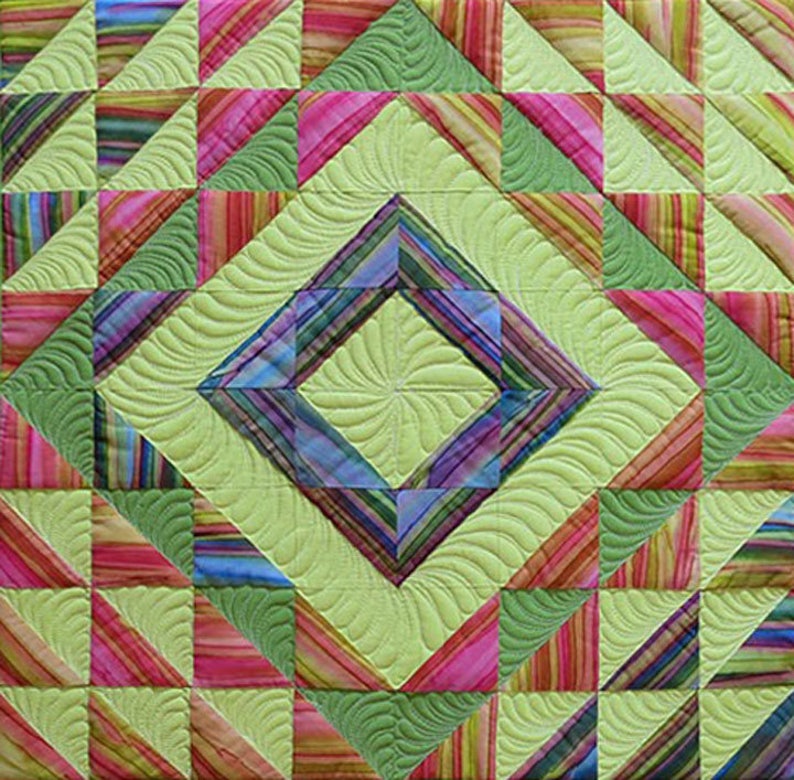 Modern Quilt Pattern - "stripey Hsts" - Wall Hanging Quilt, Geometric ...