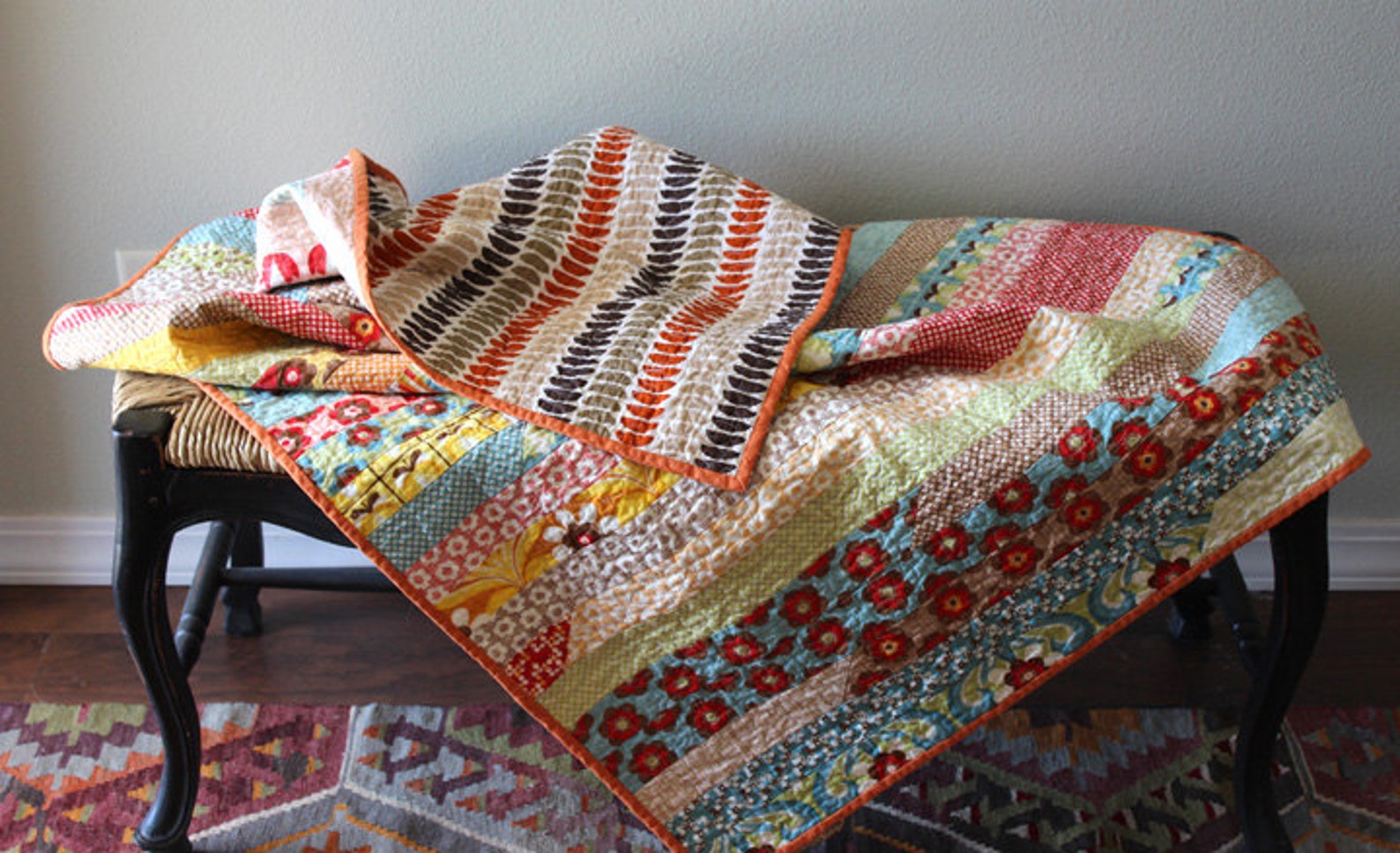 Modern Quilt Pattern - "boho Chic" - Easy & Fun Quilt Using Precuts ...