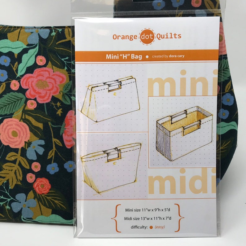 Mini H Bag pattern fun and easy stands on its | Etsy