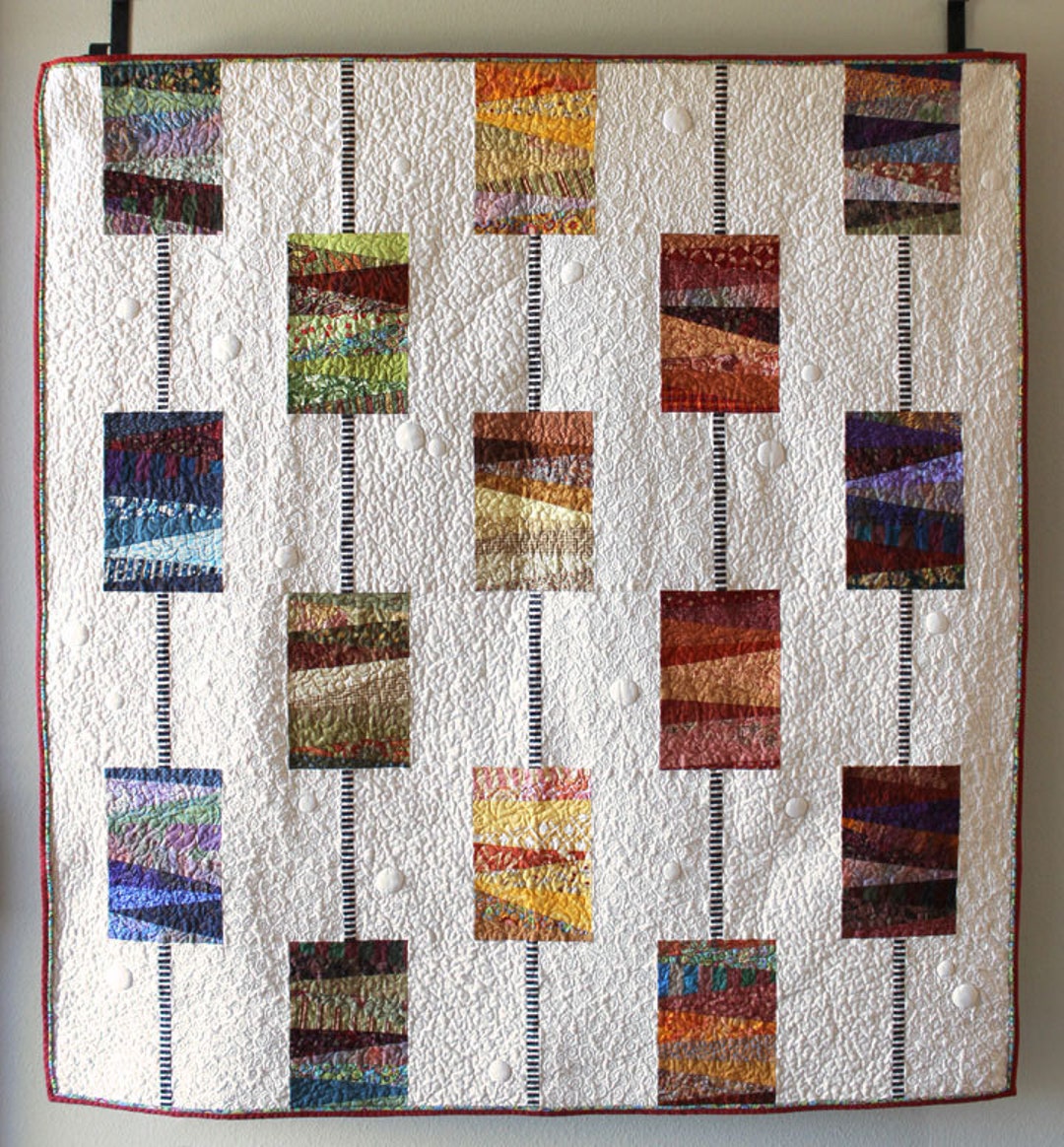 Modern Quilt Pattern, Scrappy Quilt - "beads on a String" - Create a ...