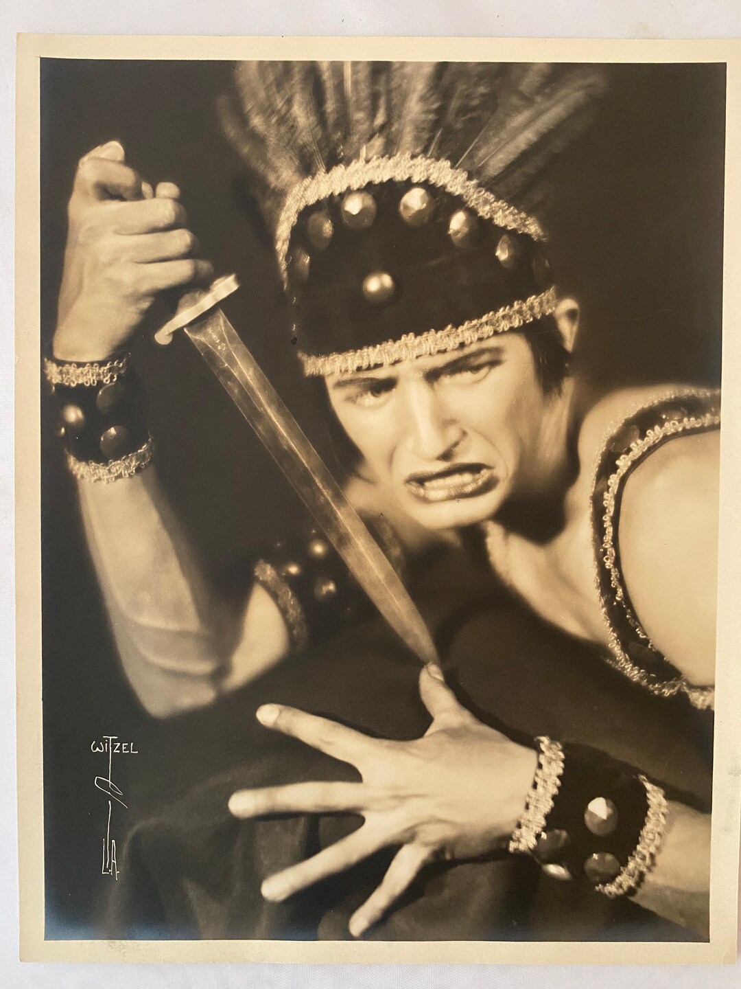 Intense Knife Fighter 1920's Photo by Albert Witzel Photography. Signed ...