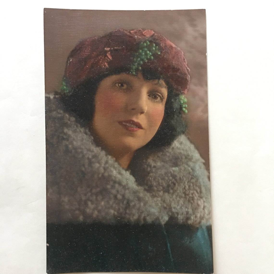 Beautiful 1920's Colorized Photo of a Woman in a Hat and Coat. - Etsy