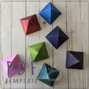 Pyramid Paper Box Template PDF /SVG Quick Download Favor Box - Etsy