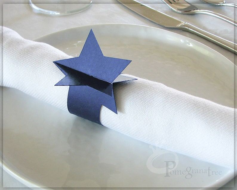Star Paper Napkin Ring Template , SVG / PDF Files Instant Download ...