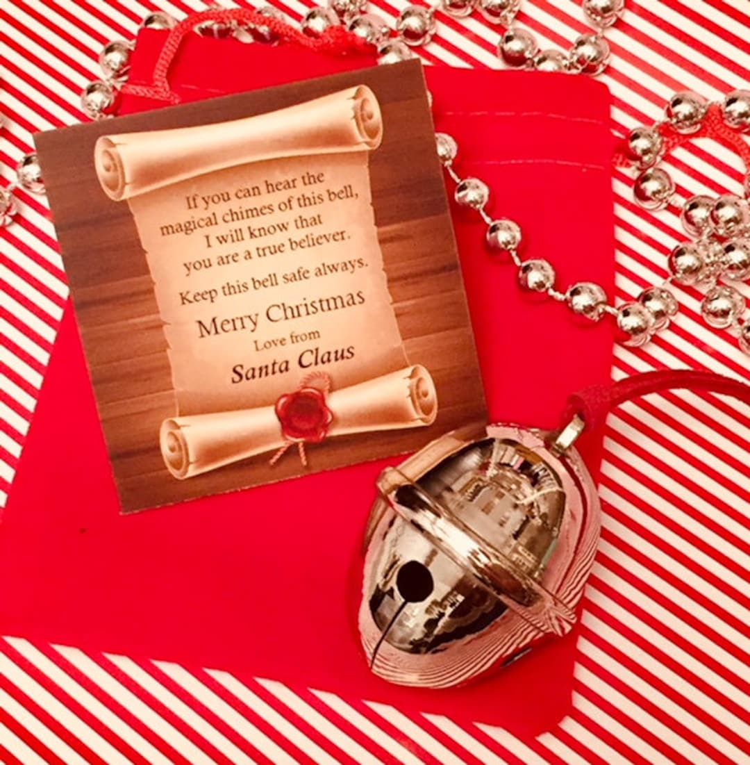 POLAR EXPRESS BELL first Gift of Christmas Inc. Velvet Bag and Suede ...