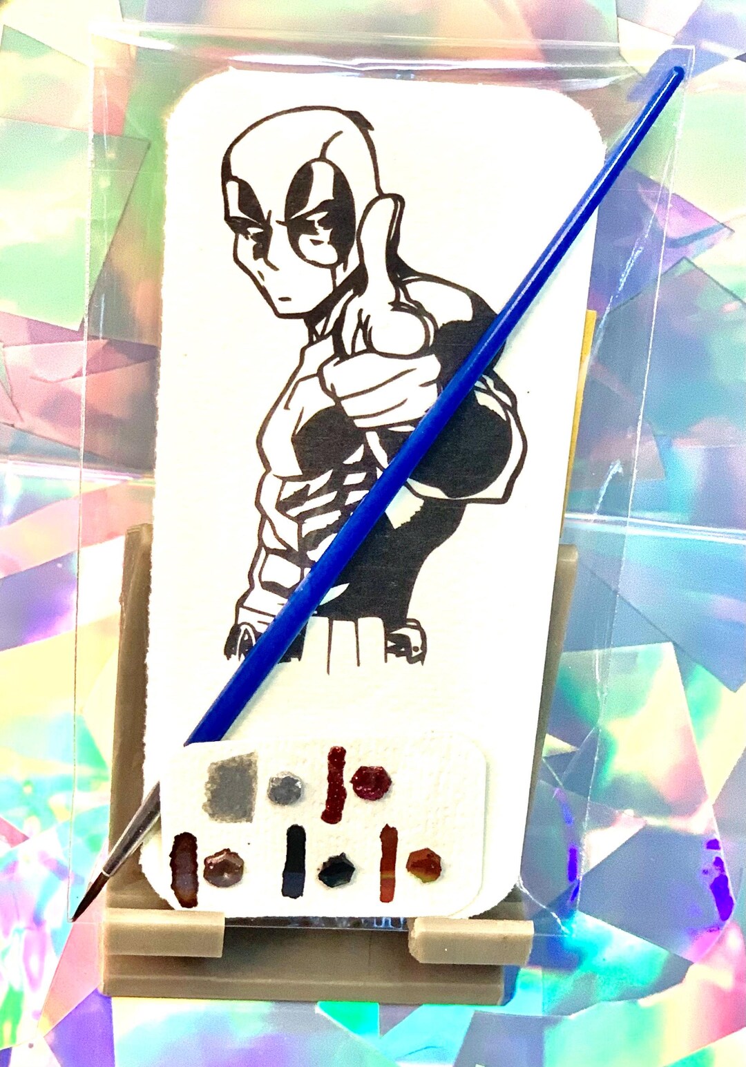 Watercolor Bookmark Kit With Color-shifting Paint & Brush Deadpool ...