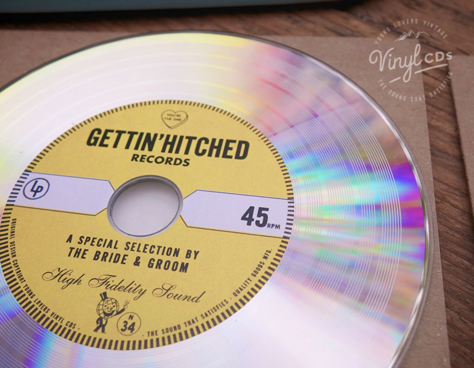 Vintage Invitation Idea & Wedding Favors - Retro Vinyl Cds. Platinum ...