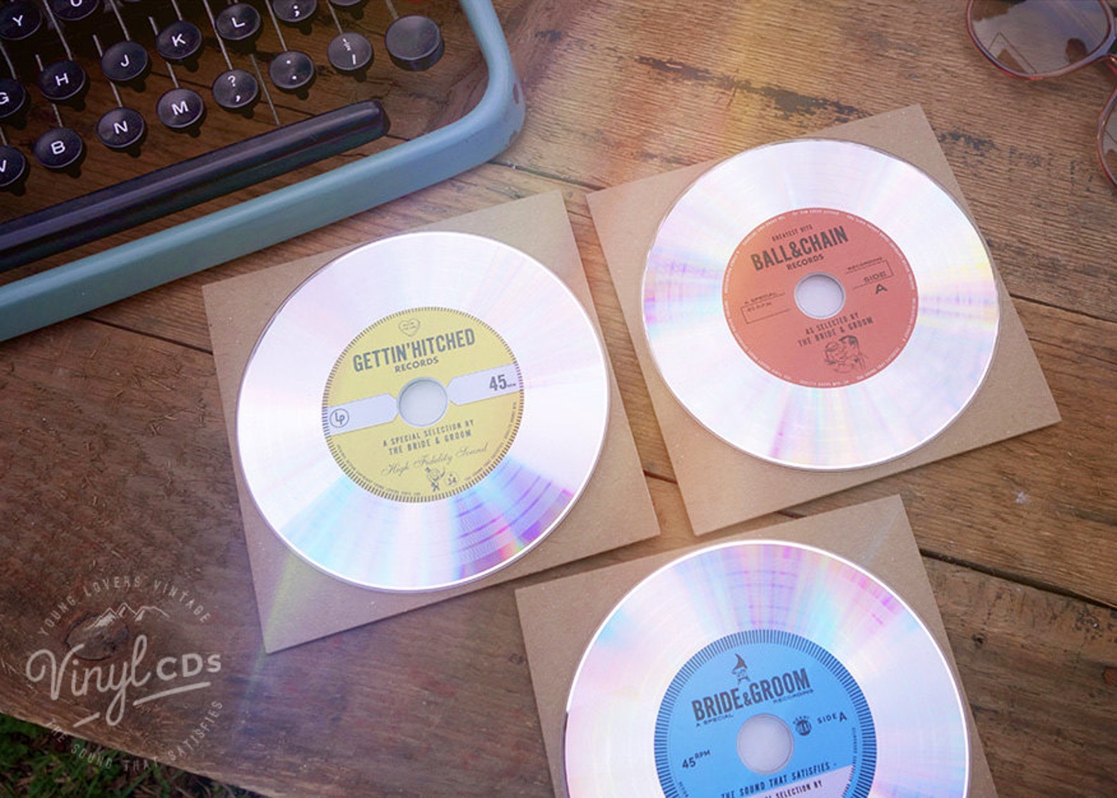 Vintage Invitation Idea & Wedding Favors - Retro Vinyl Cds. Platinum ...