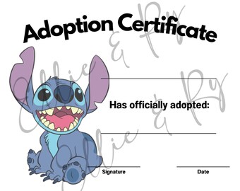 Spikey Dino Printable Stuffed Animal Adoption Certificate Downloadable ...