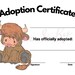 Platypus Printable Stuffed Animal Adoption Certificate Downloadable ...